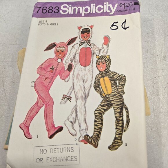 Simplicity | Office | Simplicity 7683 Sewing Pattern Animal Costumes ...